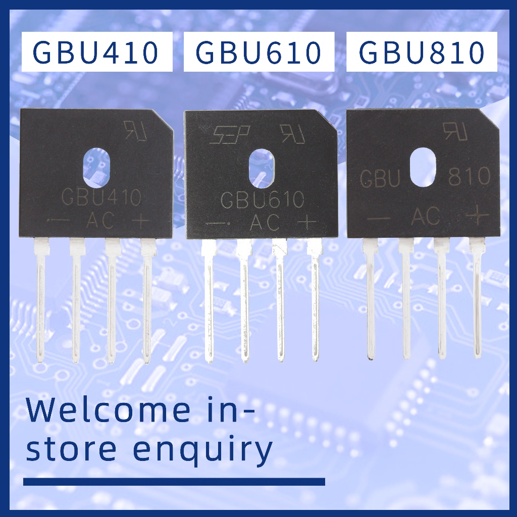 5-20Pcs GBU410 GBU610 GBU810 4A 6A 8A 1000V Bridge Rectifier Diode ...