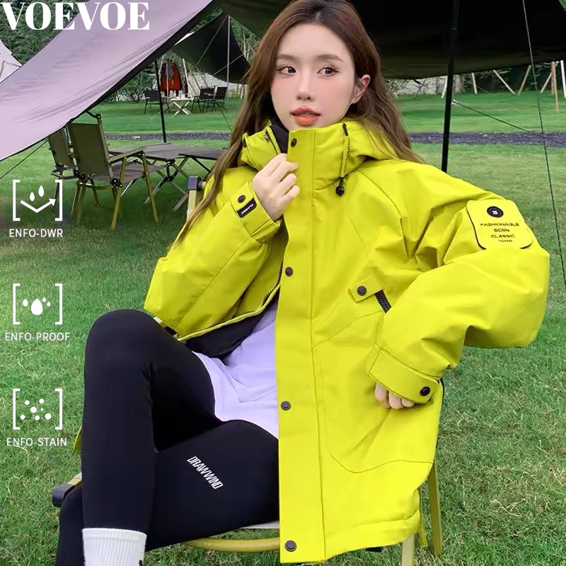 VOEVOE Women's And Men's Fashion Jacket Windproof And Waterproof Outdoor Jacket | Shopee Malaysia