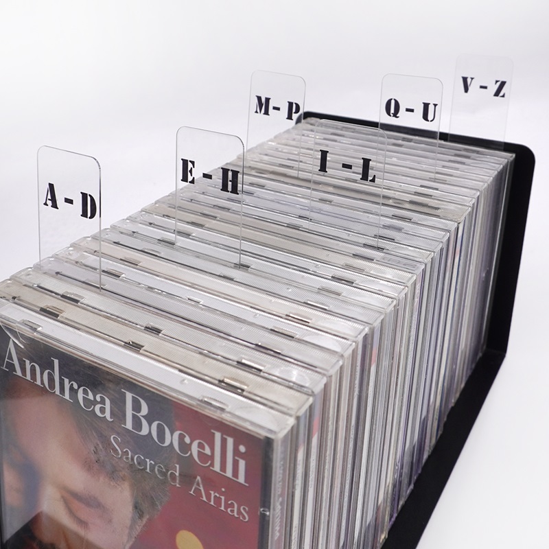 6PCS CD Dividers Alphabetical A-Z CD Record Tab Album Organizers Index ...