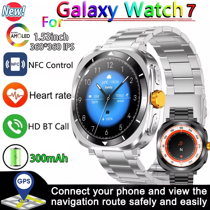 GPS For Galaxy Watch 7 Classic Smart Watch Men women Custom Dial HD ...