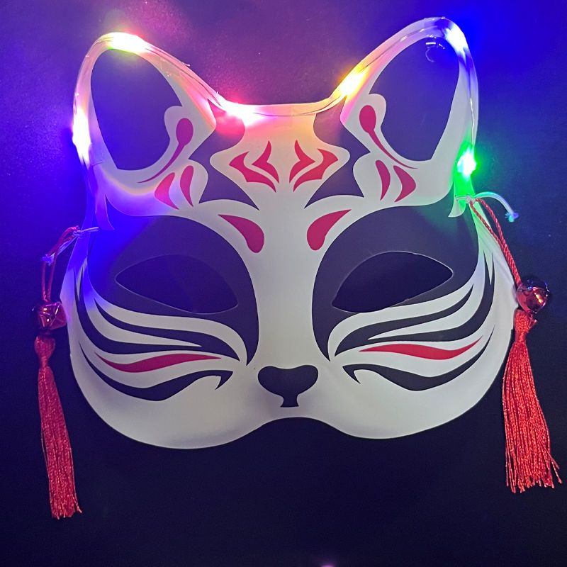 Glowing Fox Mask Half-Face Antique Mask Girl Children Kids Mask Fairy ...