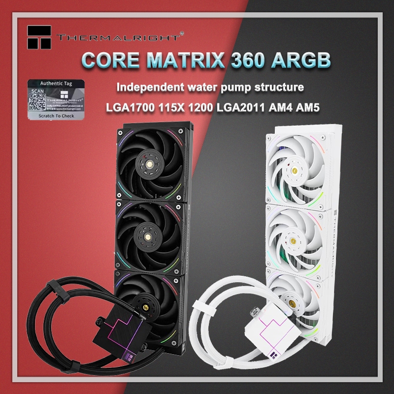 Thermalright CORE MATRIX 360 Black/White CPU Water-cooled PWM Quiet Fan ...