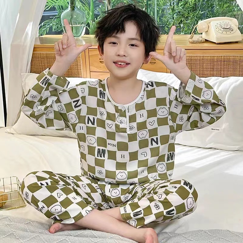 New Children's Clothing Sets baju tidur budak lelaki Boy Cotton ...