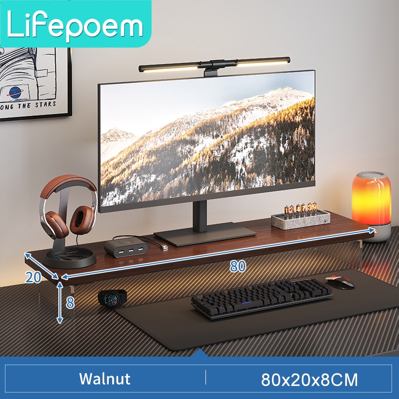 Monitor Stand Komputer Meja Desktop Rack Laptop Stand Keyboard Storage ...