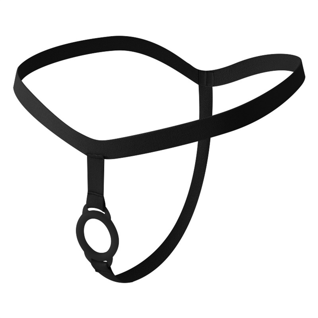 Men's Underwear Hip Cut-Out Thong Low Rise Silicone Ring Stretch ...