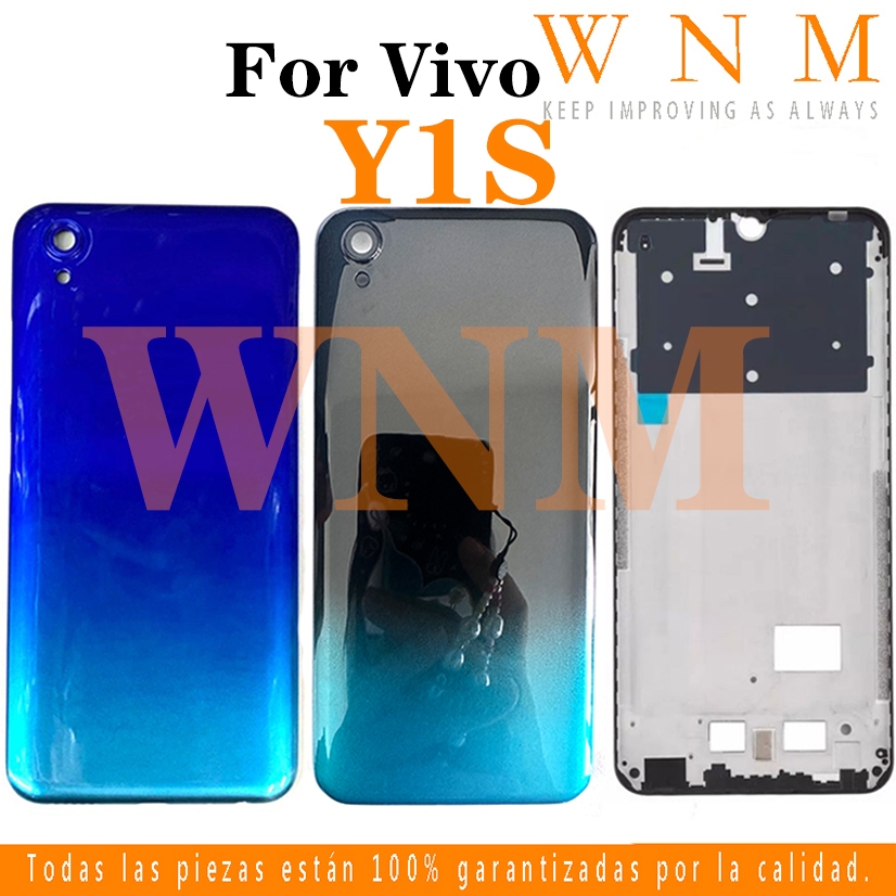 New For VIVO Y1S 1929 LCD Front Frame Bezel Back Battery Cover + Camera ...