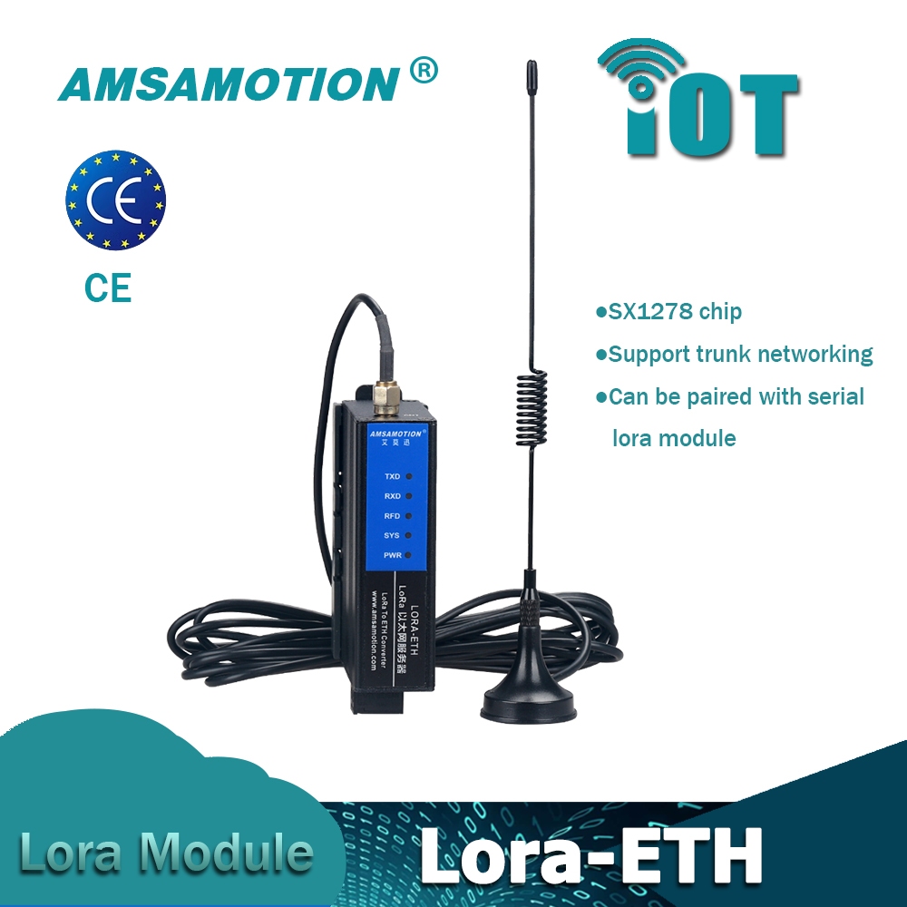 Lora-ETH Ethernet To Wireless Long Rage Radio Communication Modbus TCP UDP Client Transparent ...