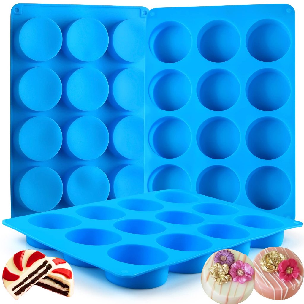 Oreo Cookie Chocolate Silicone Mold, 12-Cavity Round Cylinder Oreo ...