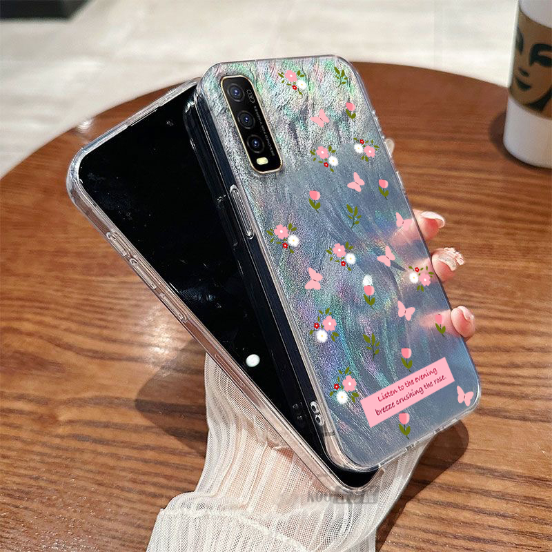 For Vivo V2101 V2102 V2129 V2052 V2054 V2070 floral girl New Back Cover ...