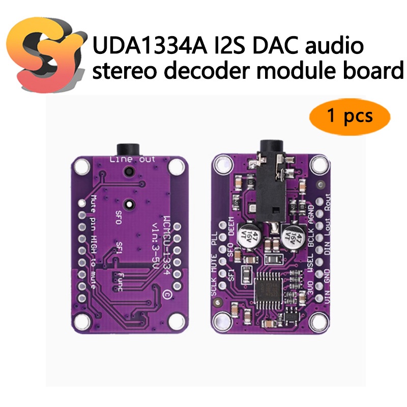 [Ready Stock Supply] 1pcs UDA1334A I2S DAC Audio Stereo Decoder Module ...
