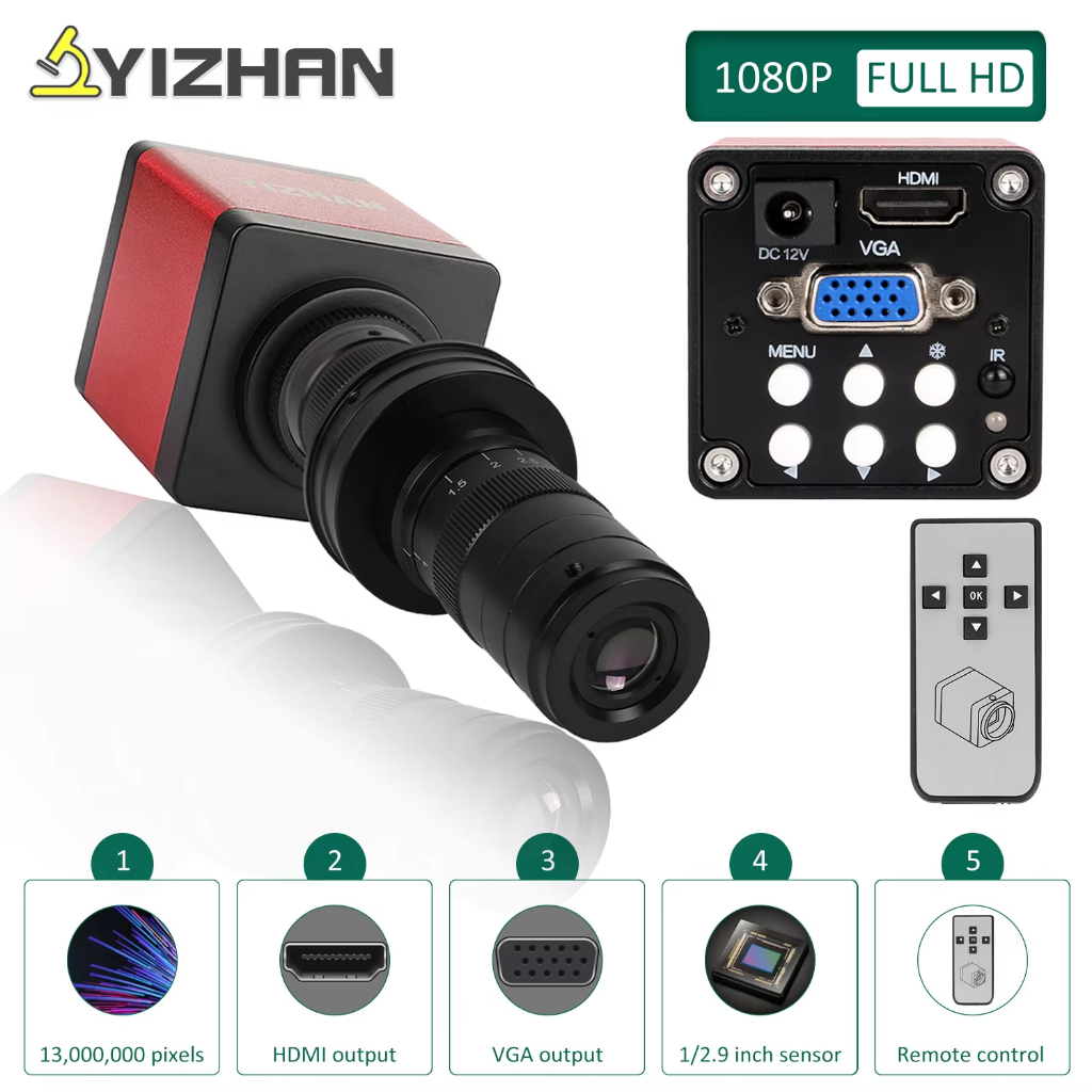YIZHAN FUll HD HDMI Digital Cameras Microscope Tools 13MP VGA ...