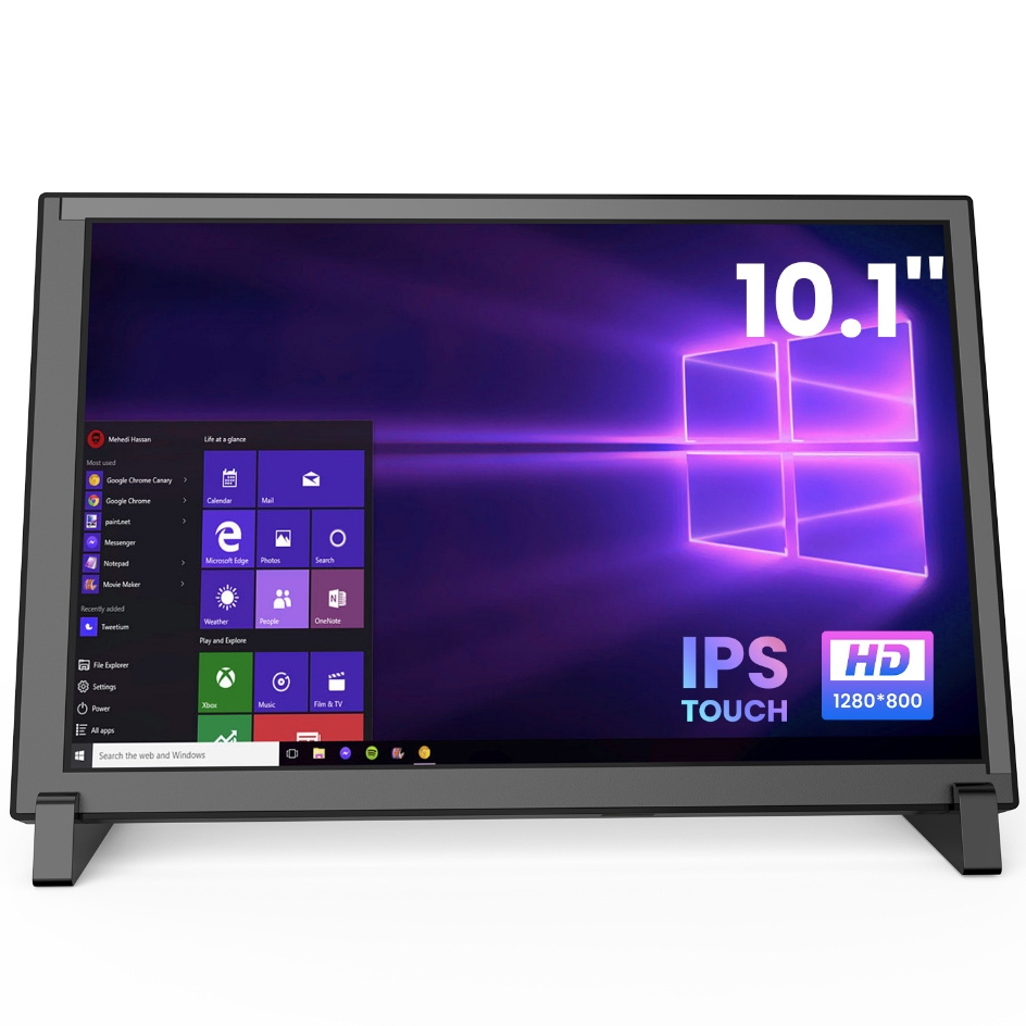 10.1 inch Touchscreen Monitor Capacitive 1280*800 Portable IPS Display ...