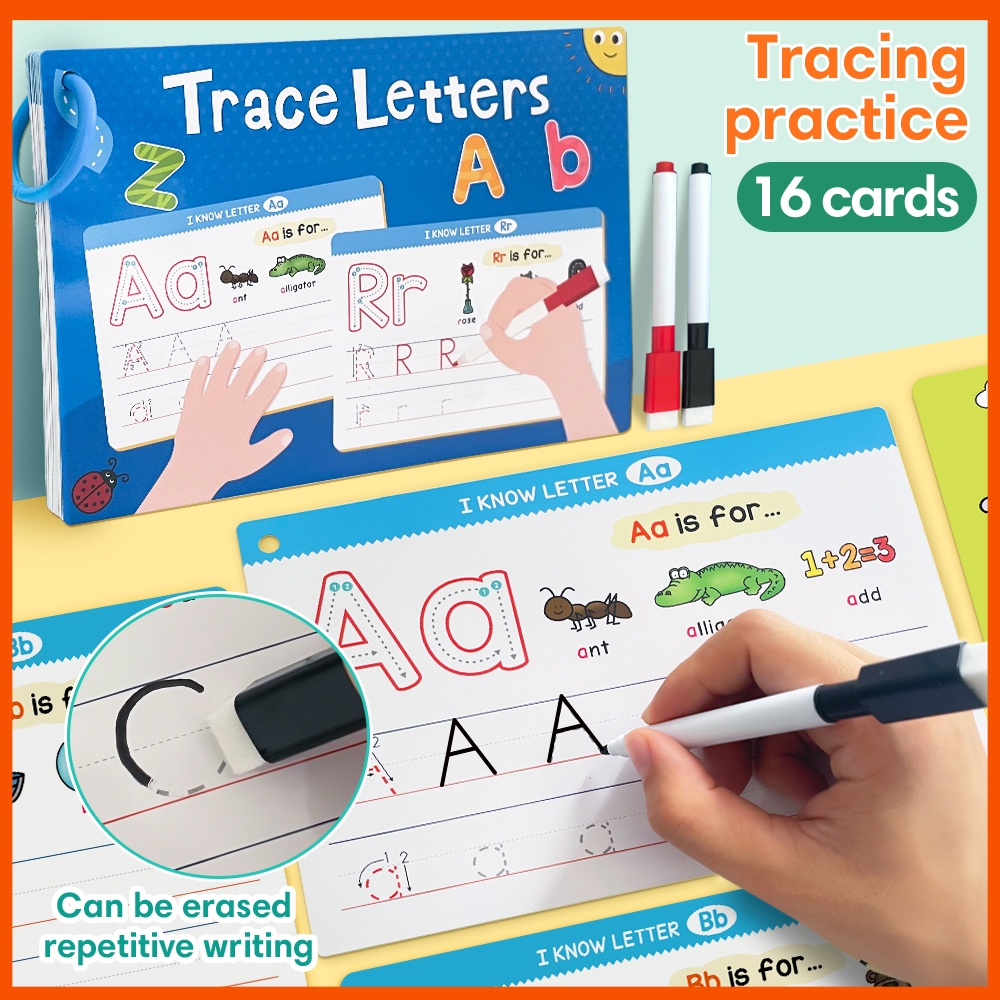 Trace Letters Cards For kid Alphabet ABC big size Practice Writing to ...