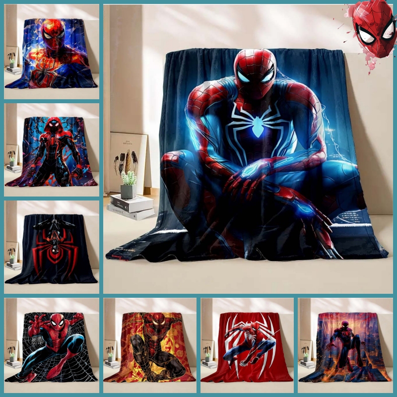 Marvel Blanket Spider Man throw Soft Fluffy Throw King Size Luxury ...