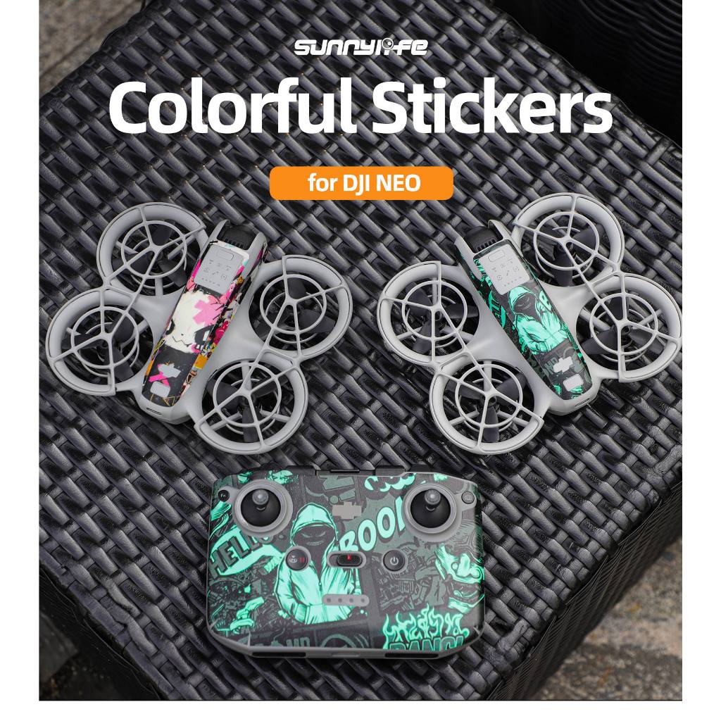 PVC Sticker for DJI NEO Drone Decorate Decals Aircraft & Remote Control ...