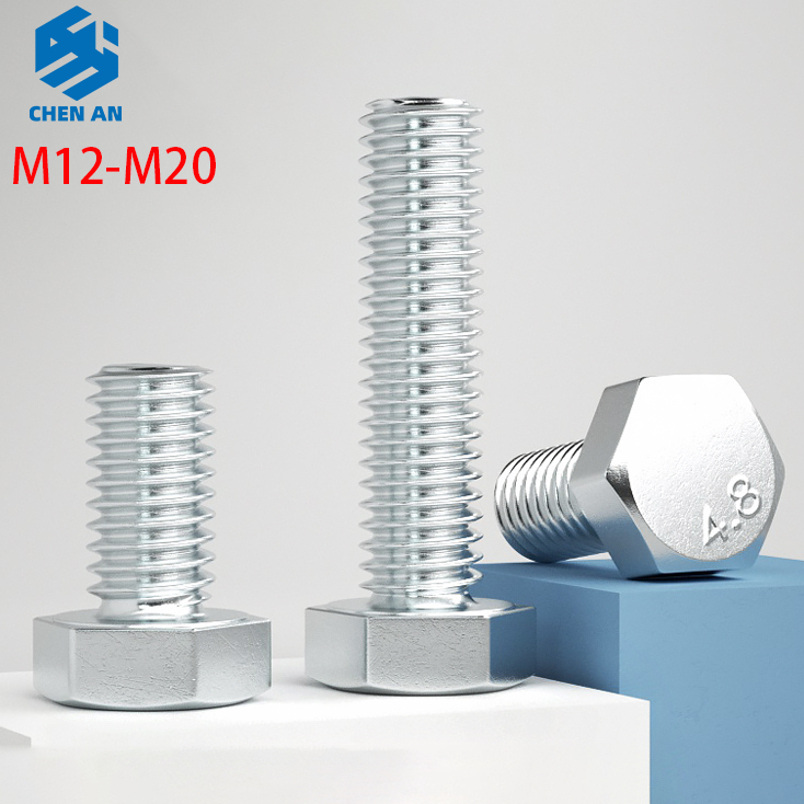 M12 M14 M16 M20 Hex Bolt DIN933|Grade 8.8 High Tensile Steel|Zinc ...