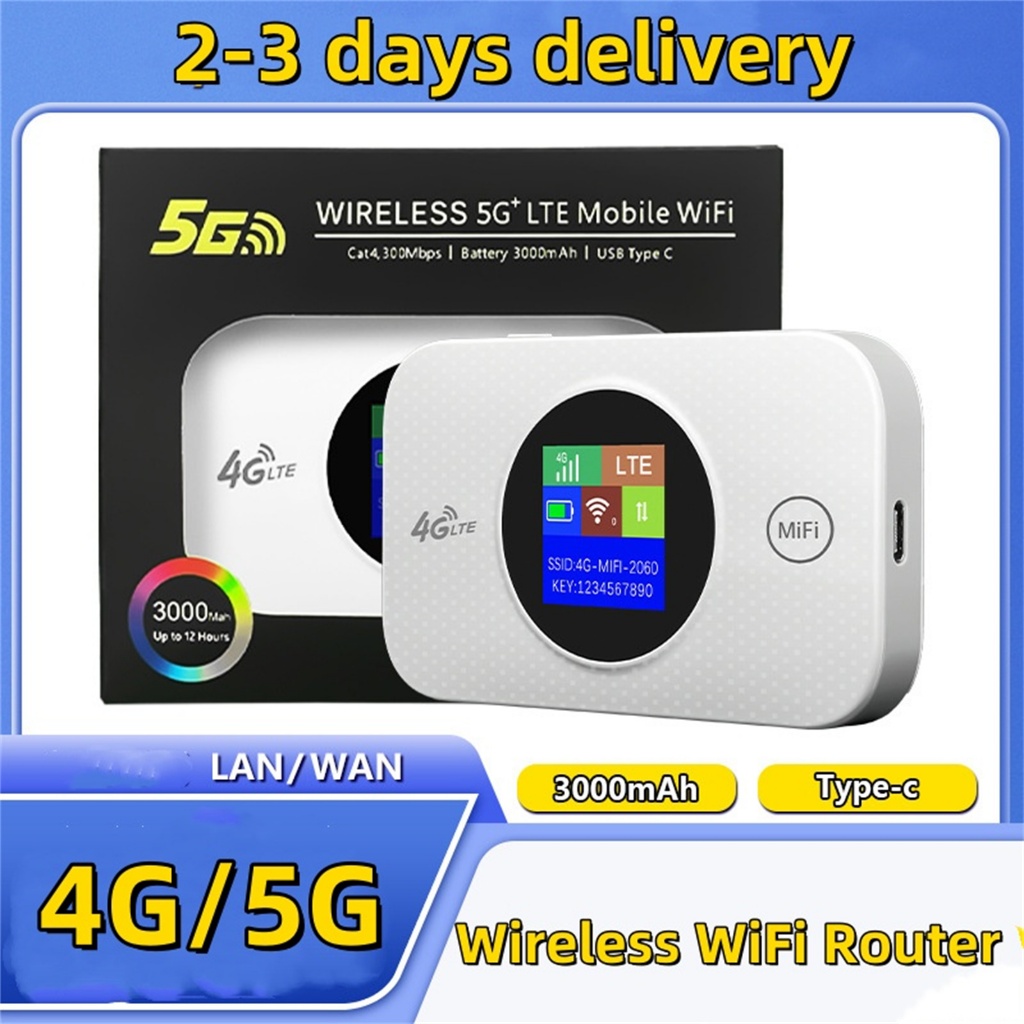 4G LTE Router Wireless WiFi Portable, Modem Mini Hotspot Mifi, Slot SIM ...