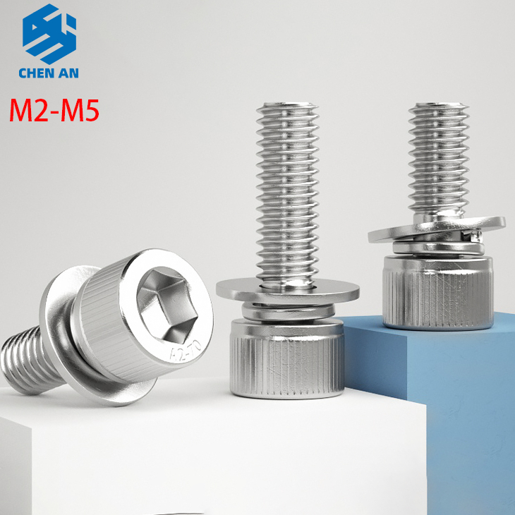 M2 M 2.5 M3 M4 M5 304 Stainless Steel Hexagon Hex Socket Cap Head SEM ...