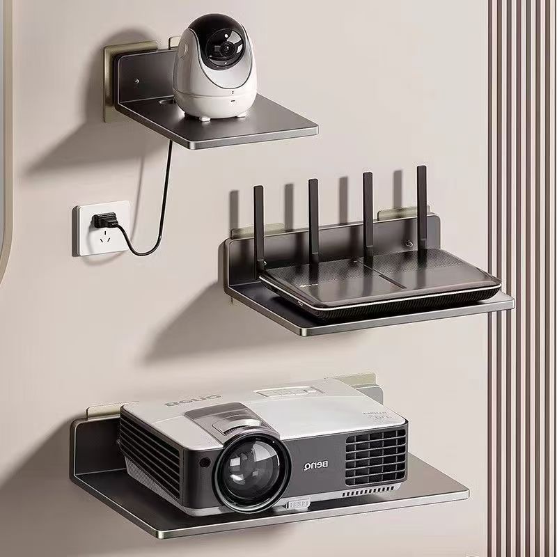 MEIDOO Drill-Free Projector Bracket Wall Shelf Storage Tray Bedhead ...