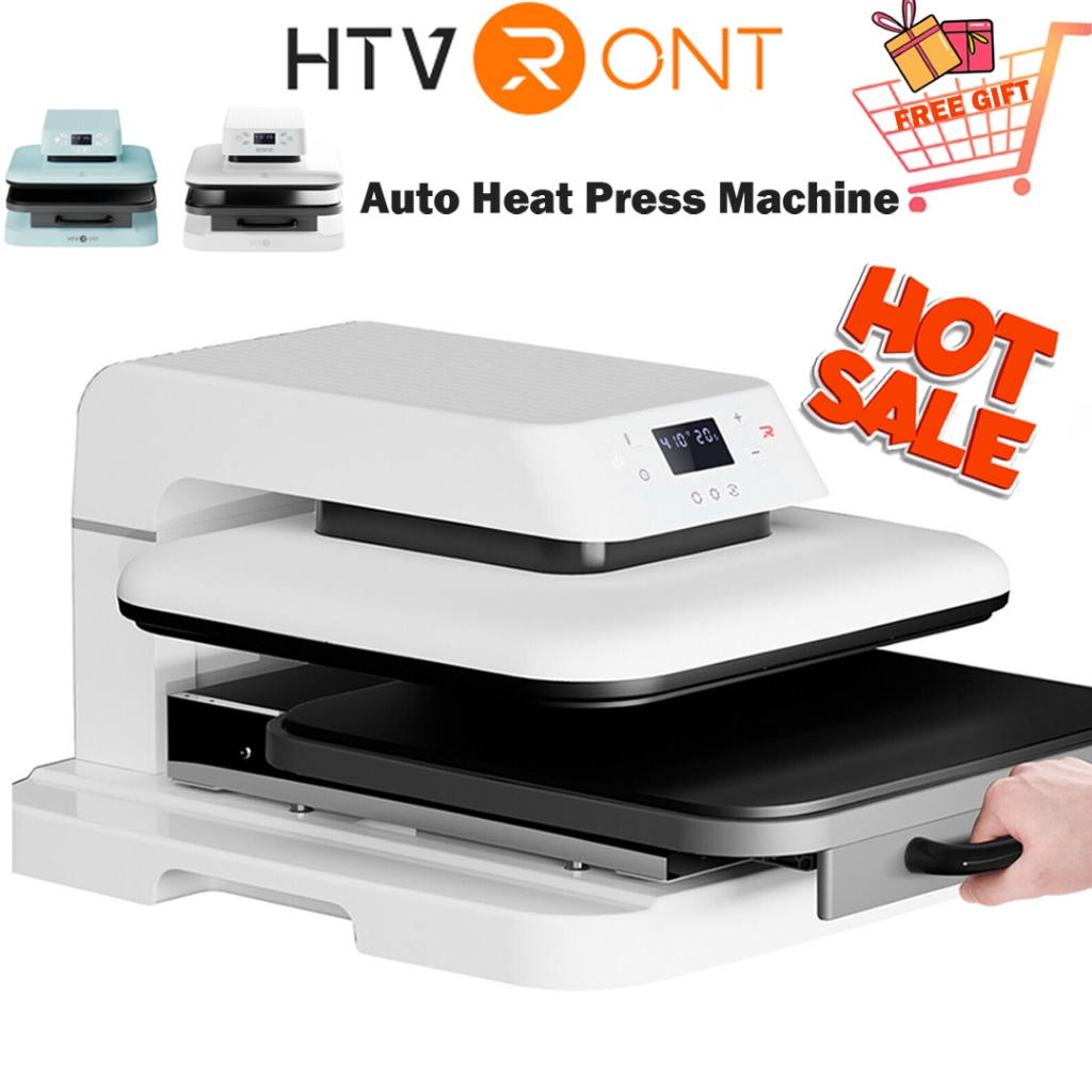 HTVRONT 220V Auto Heat Press Machine 15"x15"/38cm x 38cm Automatic Hot ...