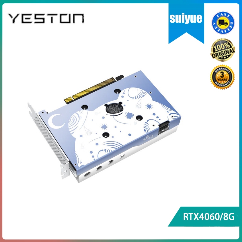 yeston RTX4060 Cute Pet 8GB New Computer Graphics Card White Sea View ...
