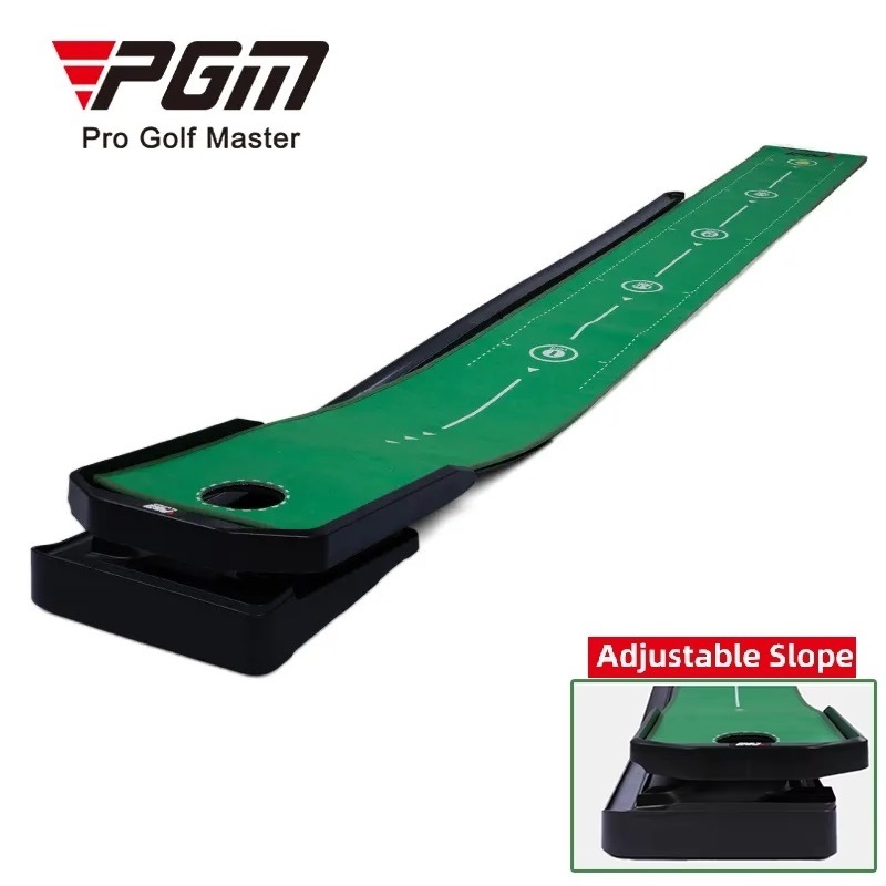 PGM Adjustable slope mini golf putting mat automatic ball return design ...
