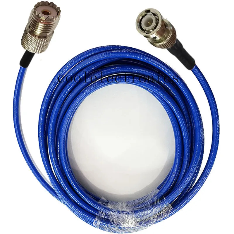 1pc Blue Soft RG142 UHF SO239 female to BNC Male RF Crimp Coax Pigtail ...