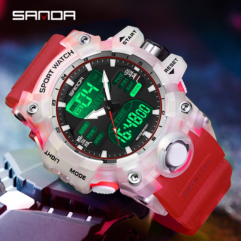 Top New 2024 SANDA 6126 Luxury Brand Men Watches 50M Waterproof Sports ...