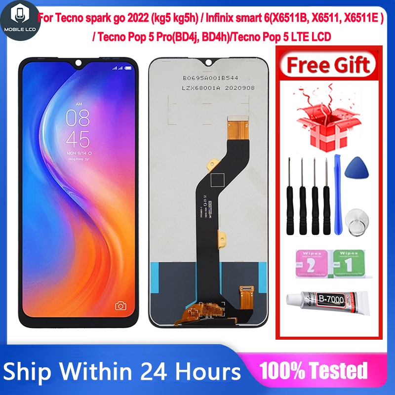 Original LCD For Tecno spark go 2022 (kg5 kg5h) / Infinix smart 6 ...