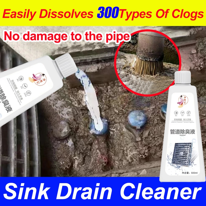 Unclog and deodorize in 3seconds Drain Clog Remover 500ML Sink/Toilet ...