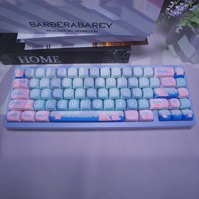 Meta 124keys PBT Double-shot Keycaps Round Cute CSO Profile Purple ...