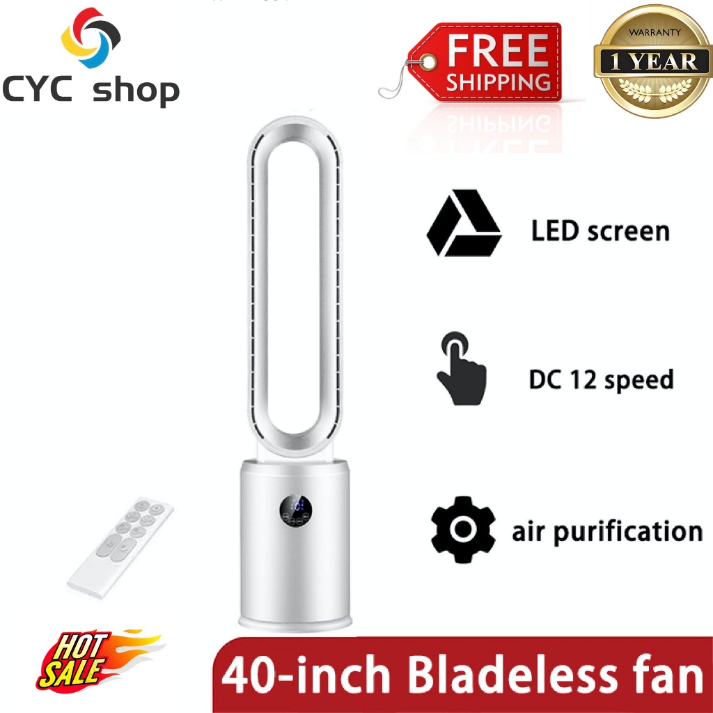 Bladeless Fan 40-inch Vertical Fan 12-speed Strong Air Intelligent ...
