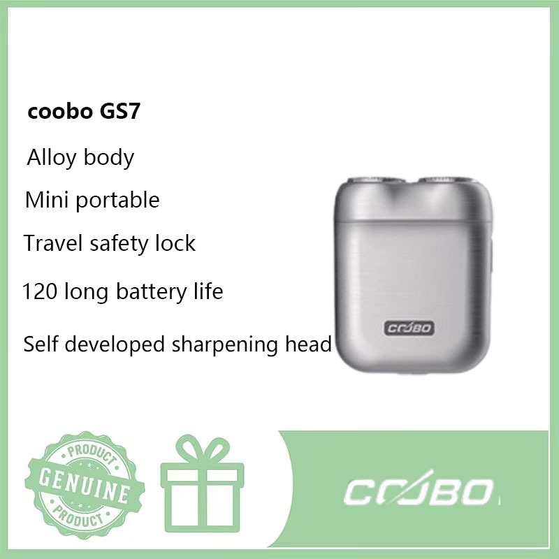 COOBO GS7 Mini Men's Electric Shaver Alloy Body Double Blade Dry and Wet Double Shaving | Shopee ...