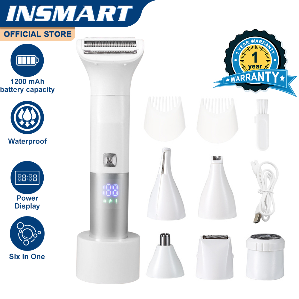 INSMART FR-998 Multifunctional 6IN1 Shaver Body Hair Trimmer Men Women ...