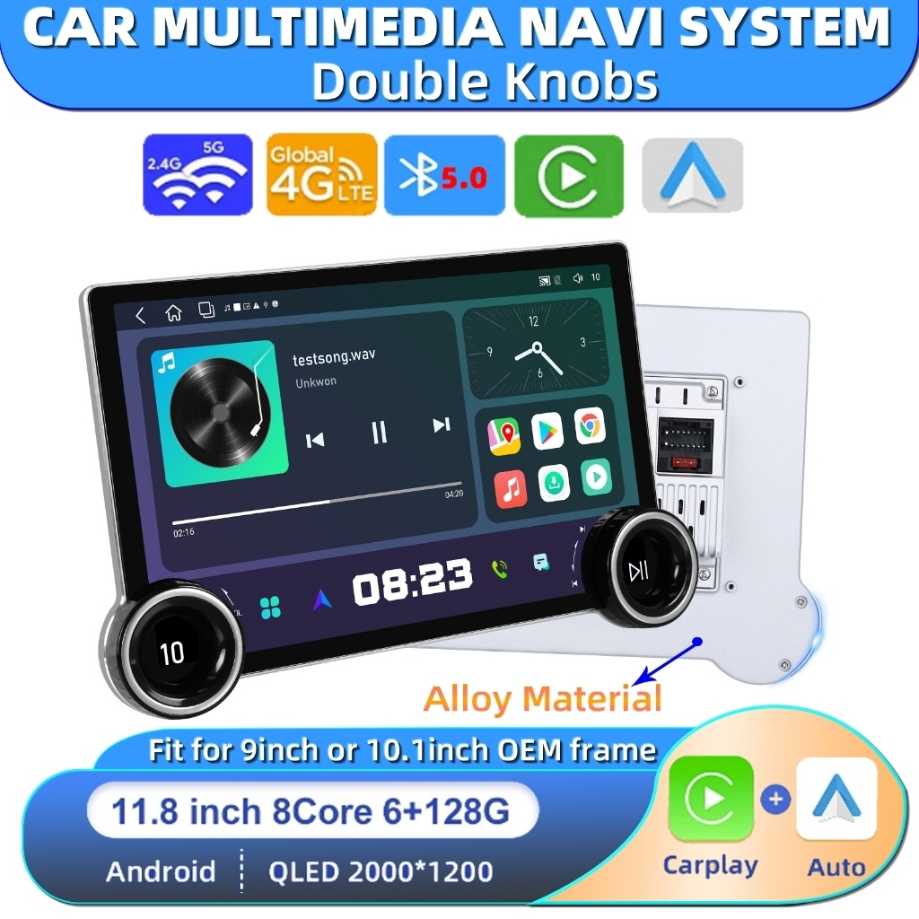 11.8inch Double Knobs Car Android Radio 2K Touch Screen 6+128G 4G WIFI ...