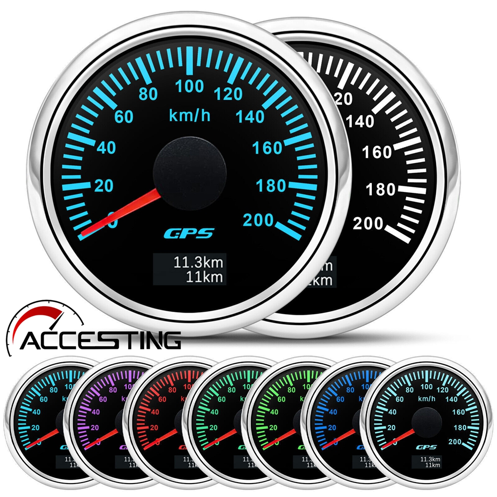 52mm Digital GPS Speedometer 0-120km/h、200km/h waterproof Speedometer ...