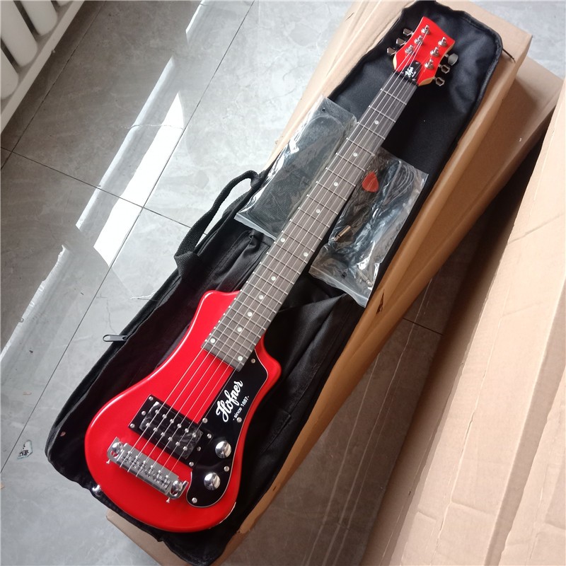Transparent Red/Blue MINI 6 Strings Electric Guitar,Mahogany Body ...