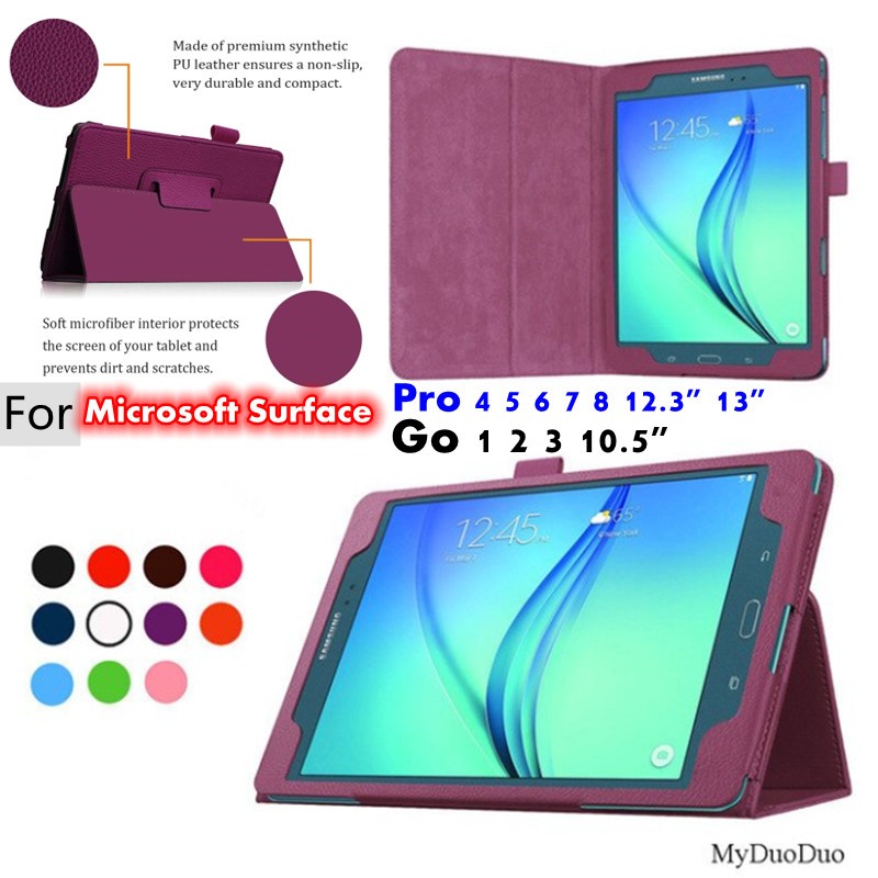 PU Leather Flip Stand For Microsoft Surface Pro 4 5 6 7 8 12.3 13 ...