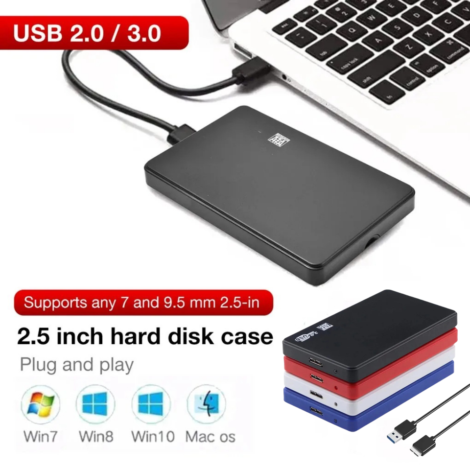 USB 3.0 To 2.5 Inch Hard Drive Case SATA HDD SSD Enclosure 5Gbps ...