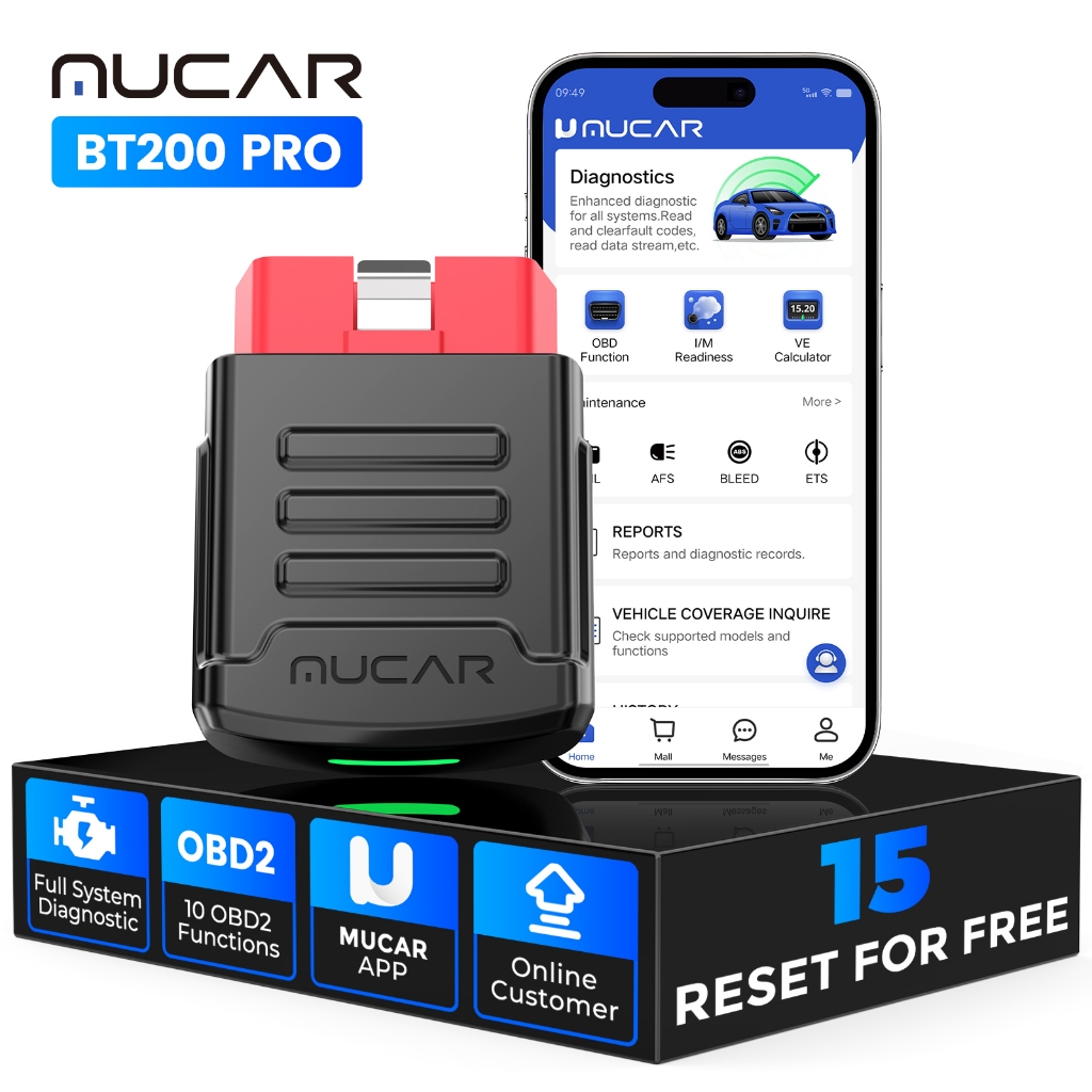 Thinkcar MUCAR BT200 Pro Professional Lifetime Free All Cars Full ...
