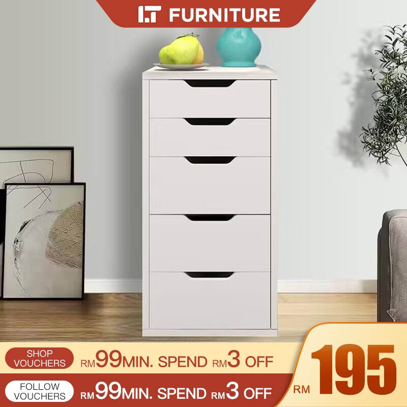 File Organizer Almari Buku File Cabinet 5 Tier Bookshelf with Doors ...