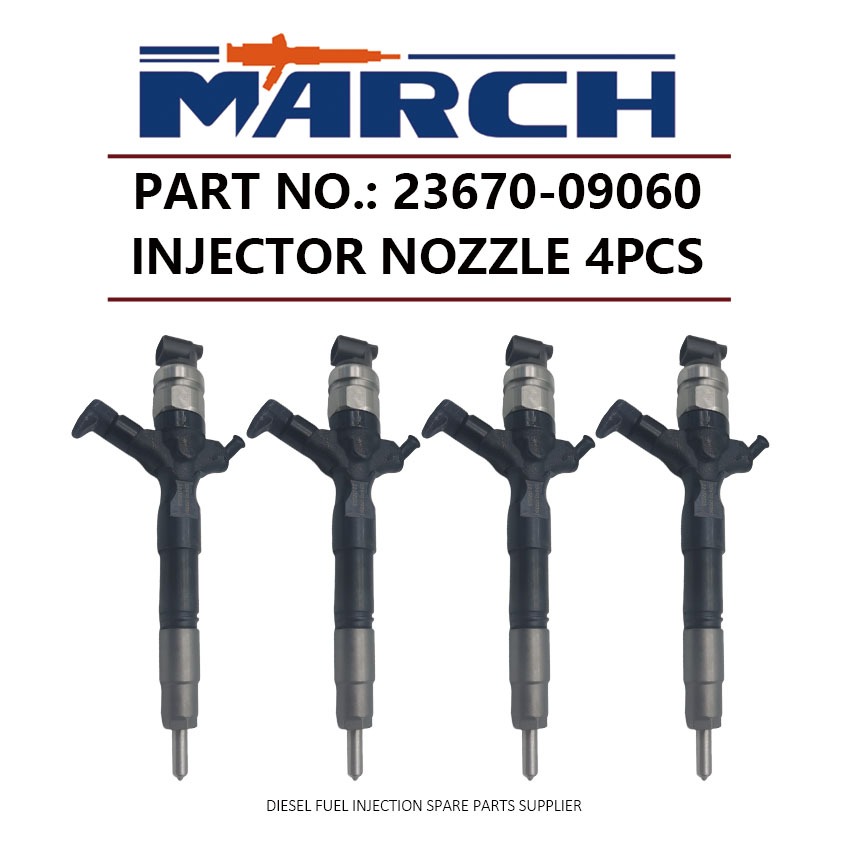 4pcs Common Rail Injector Assy for Hiace Toyota Hilux 2KD-FTV 2.5d D4D ...