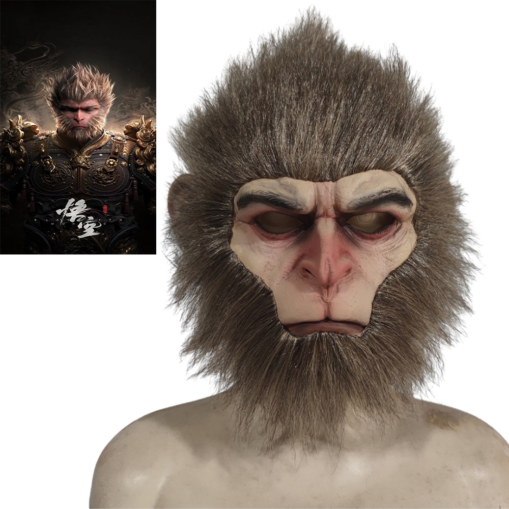 Ready Stock Adult Black Myth Wukong Mask Halloween Wacky Latex Masks ...