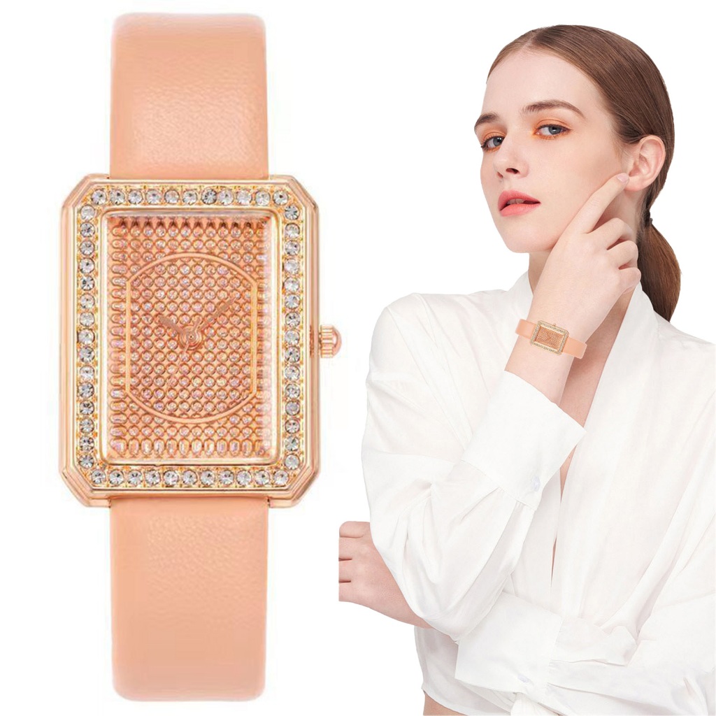 New ladies leather strap quartz watch Korean fashion | Shopee Malaysia