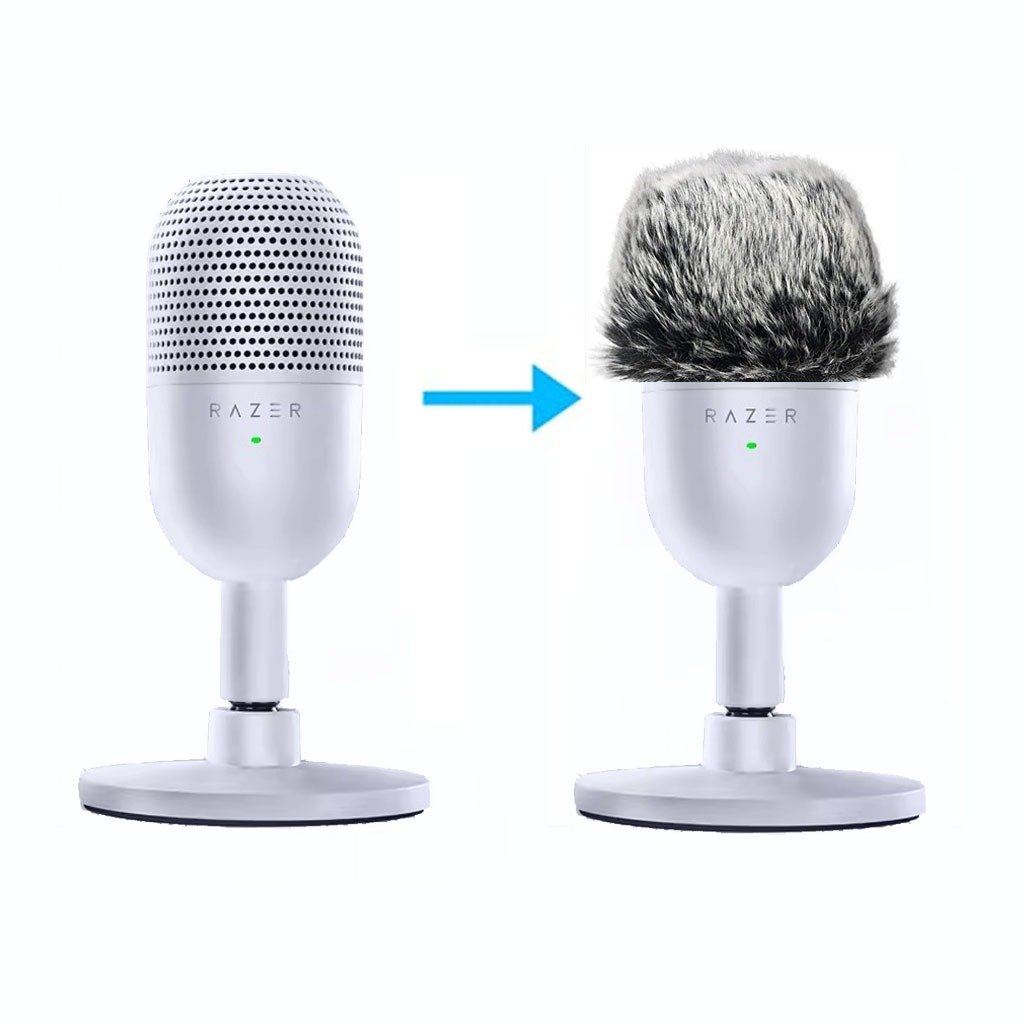 Razer Seiren V3 Mini Furry Windscreen Muff, Mic Pop Filter/Wind Cover ...