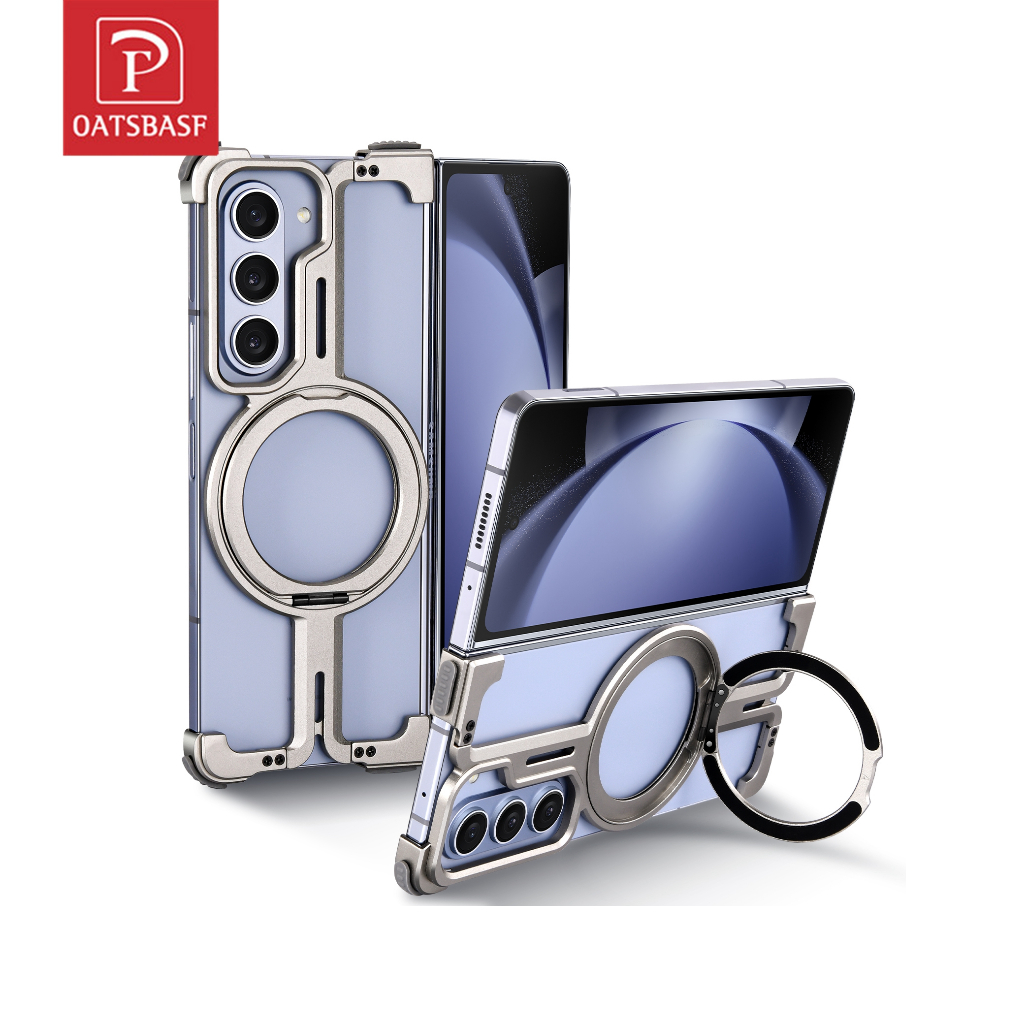 OATSBASF Metal Phone Case For Samsung Galaxy Z Fold 5 / Z Fold 6 / W24 ...