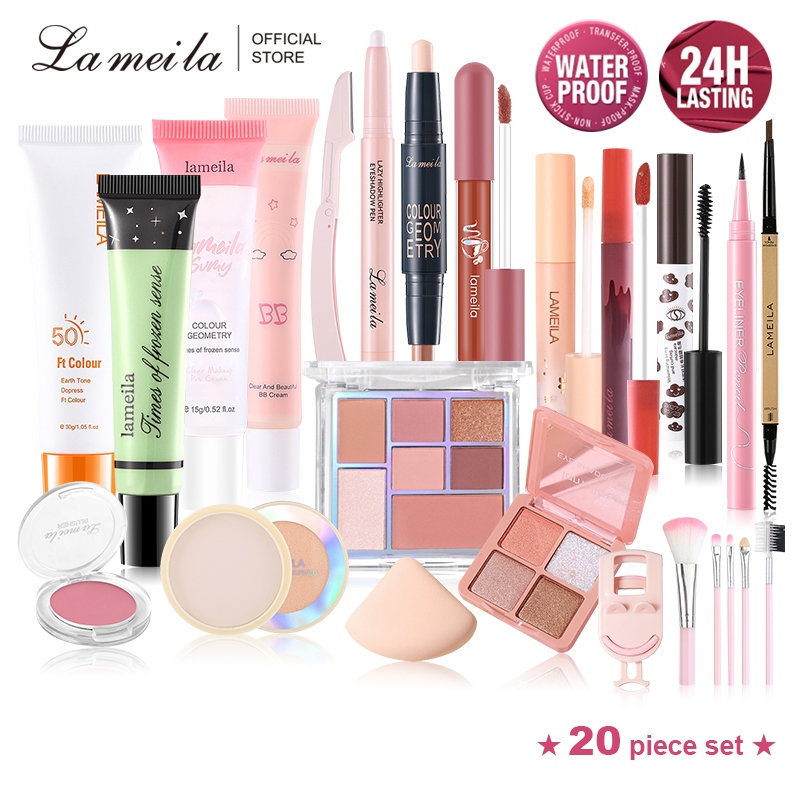 Lameila Cosmetics Beauty Set 20 Pieces Long-Lasting Waterproof ...