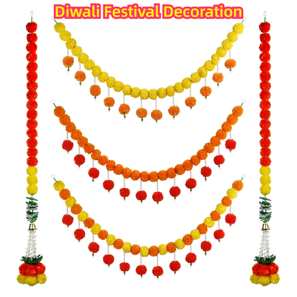 [Ready Stcok]150CM Deepavali decorations Marigold Indian-style Leaf ...