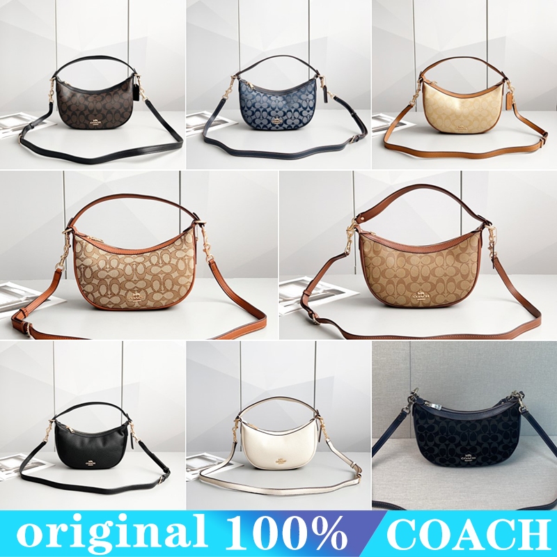 Coach women's new handbag full leather shoulder bag canvas sling bag ...