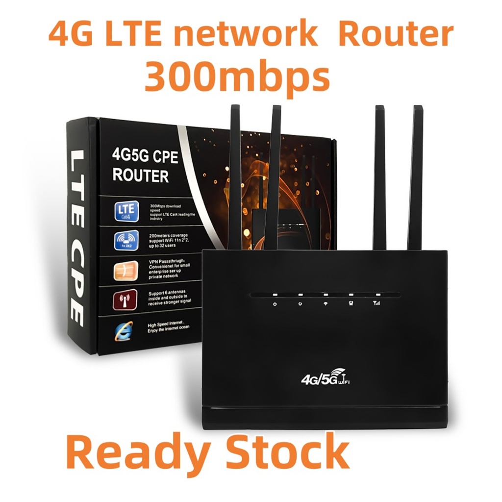 4G CPE Router 300Mbps 4G LTE WIFI Router with SIM Card Slot Wireless ...